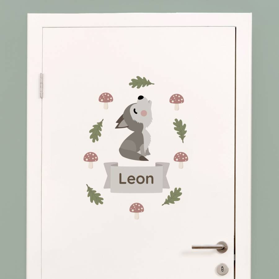 Door Stickers | Personalized wall decals with name | Teddylabels