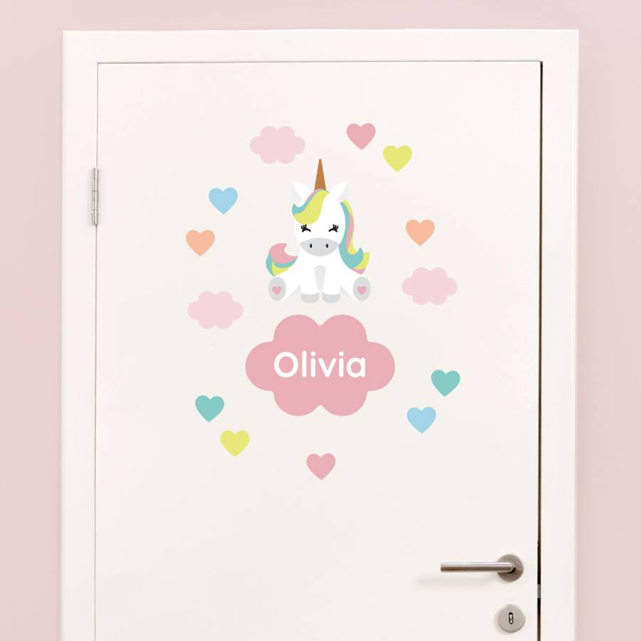 Door Stickers | Personalized wall decals with name | Teddylabels