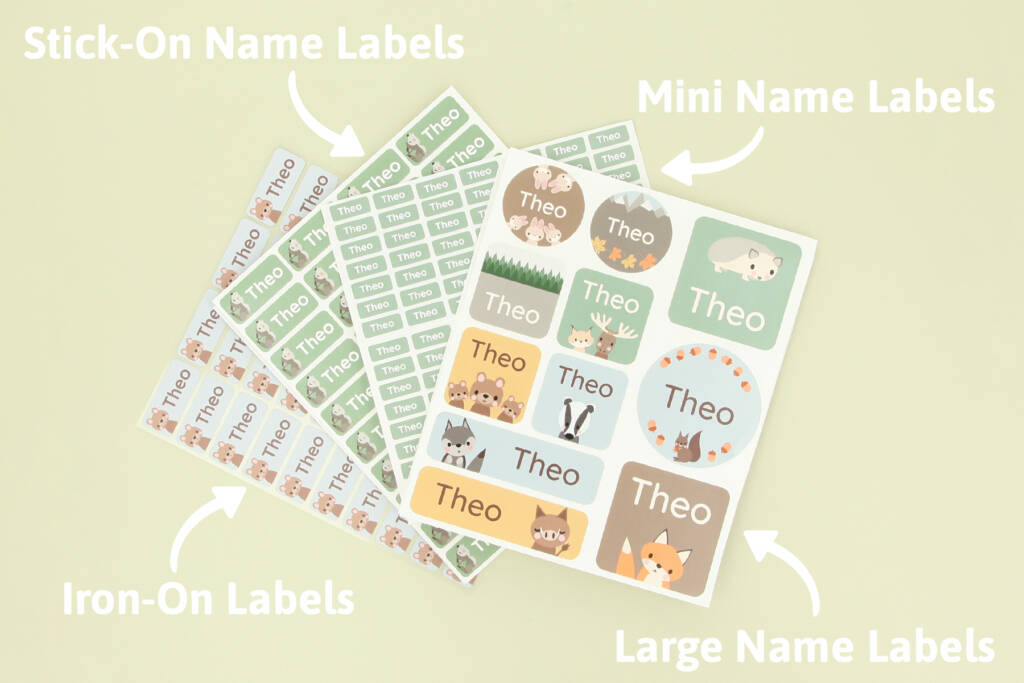 Stick On Name Labels and Iron On Labels