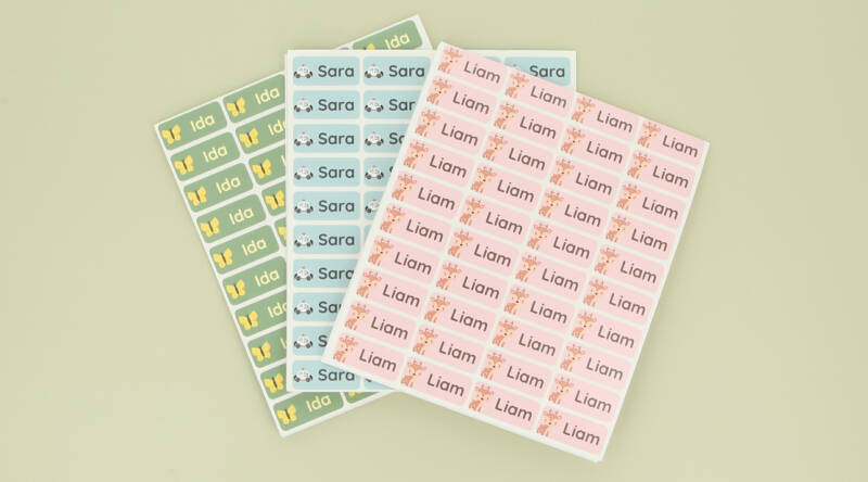 Stick On Name Labels and Iron On Labels