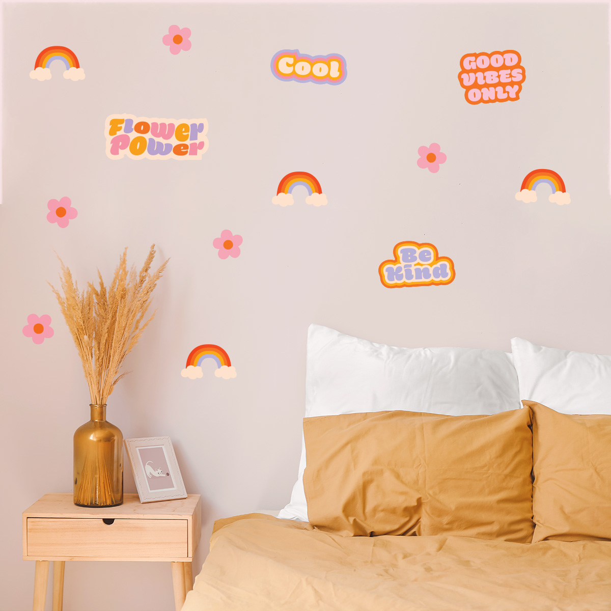 Flower Power Wall Decals | Cheerful Room Decor