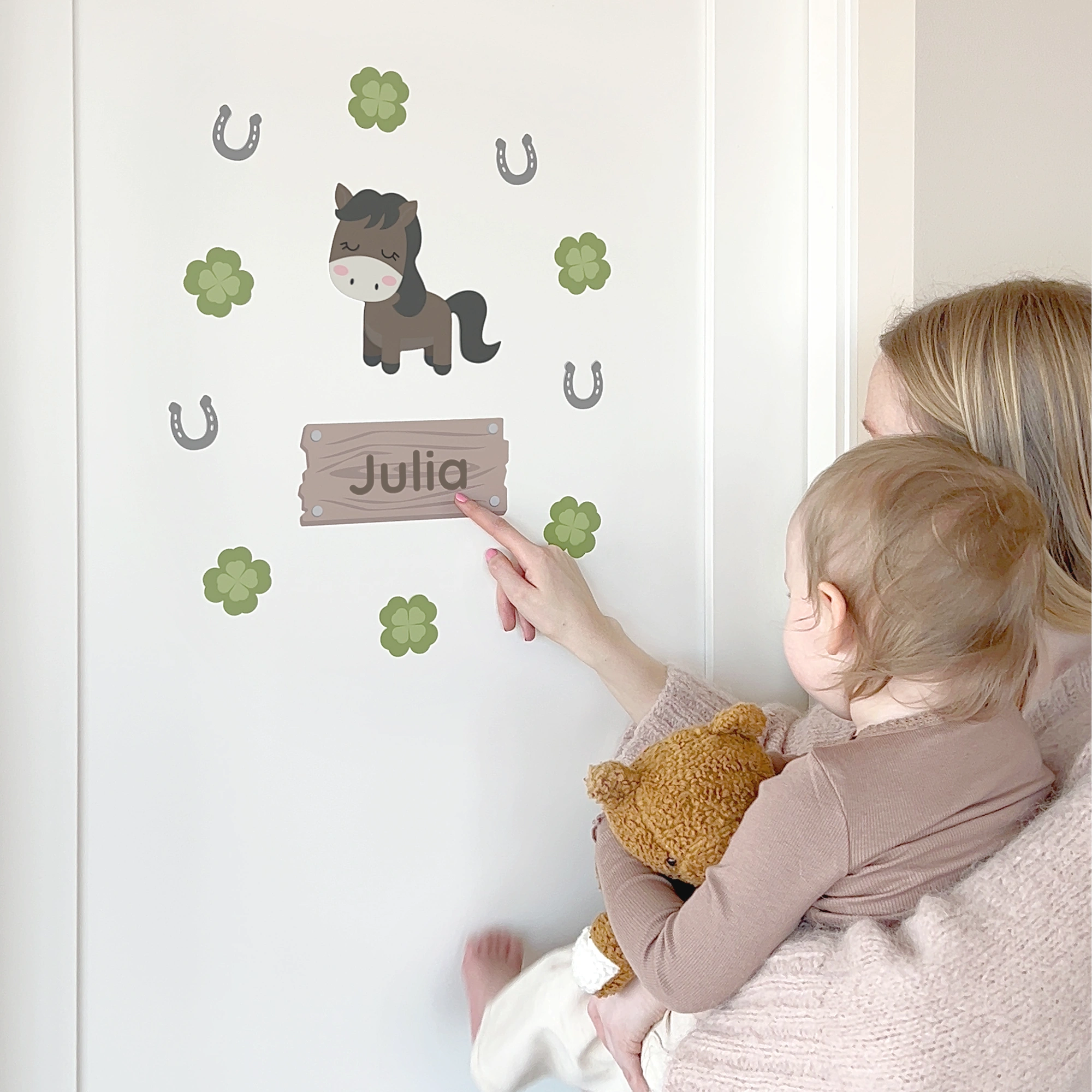 Door Stickers | Personalized wall decals with name | Teddylabels